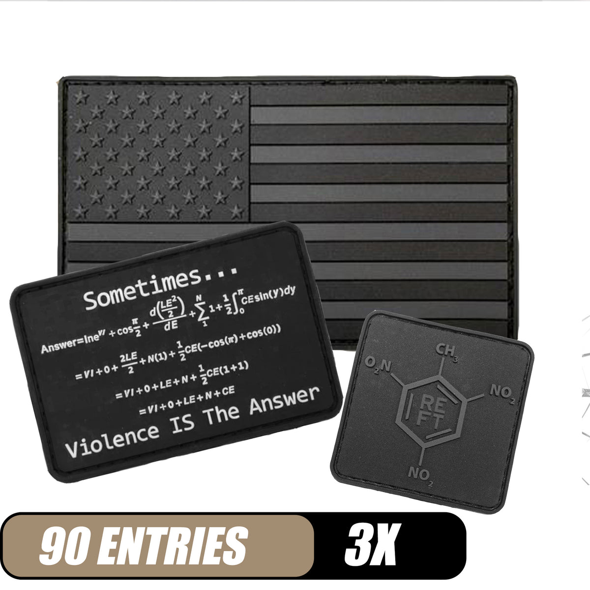 REFT Black PVC Patch Bundle – RE Factor Tactical