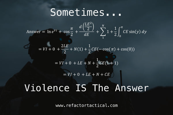 Violence is The Answer Poster – RE Factor Tactical
